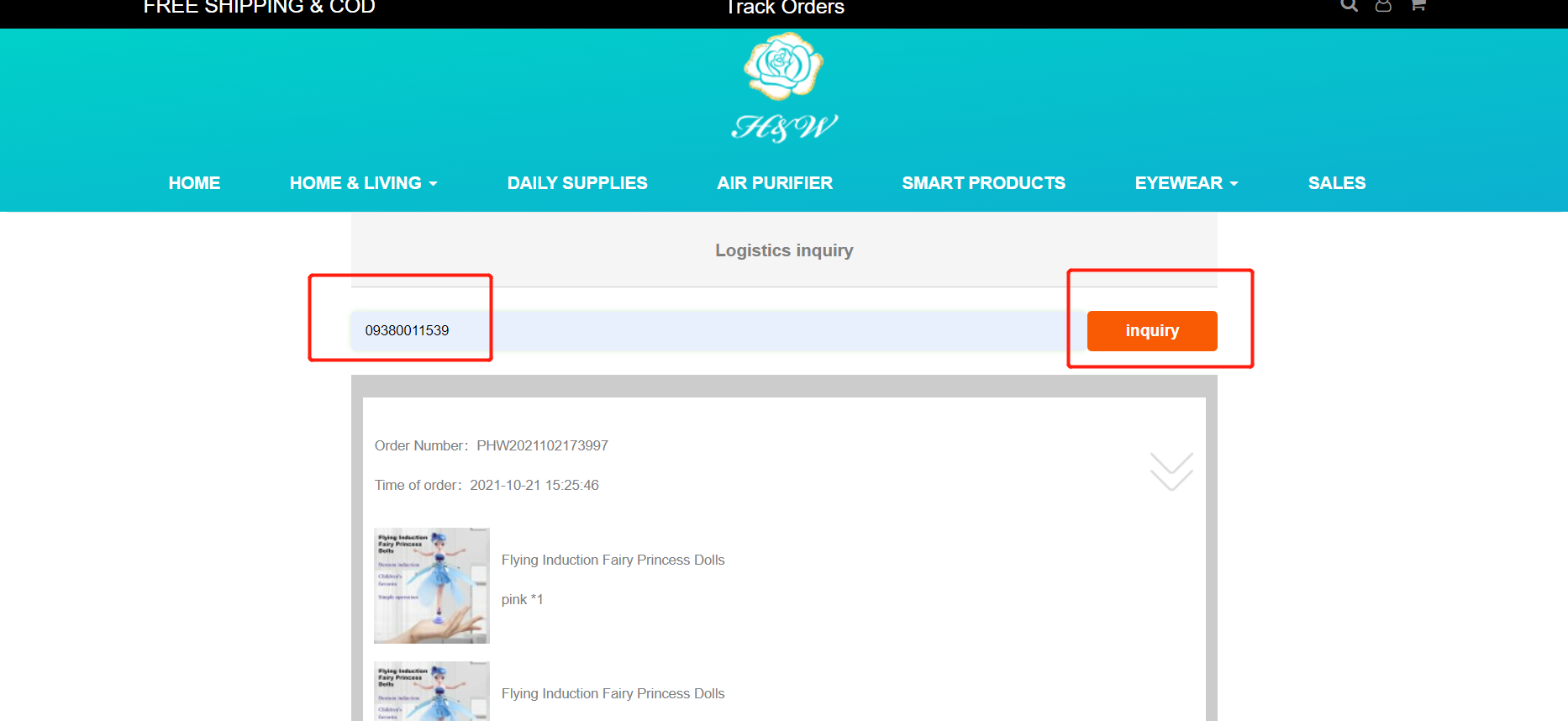 Track Your Order H W Life Technology