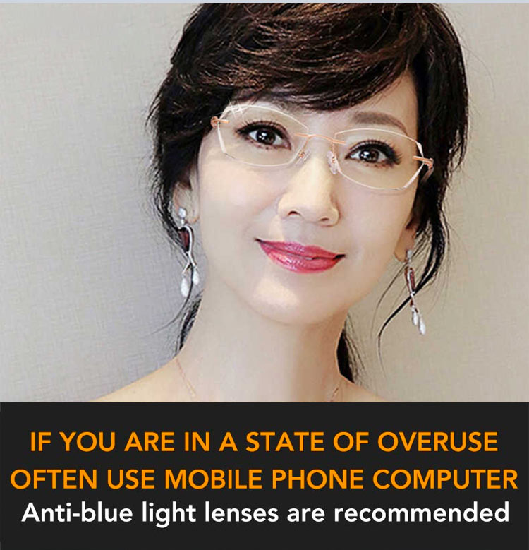 Imported from Germany-Diamond Frameless Reading Glasses, suitable for ...