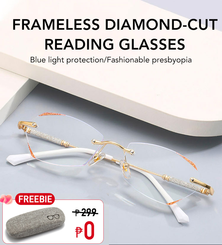 Imported from Germany-Diamond Frameless Reading Glasses, suitable for ...